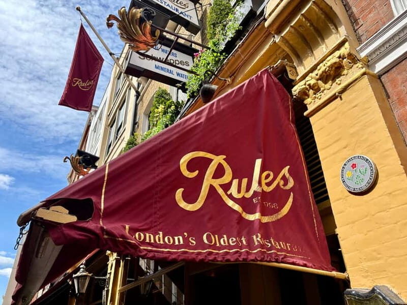 Secrets of London Covent Garden: Tour + Cocktail at Rules - Key Points