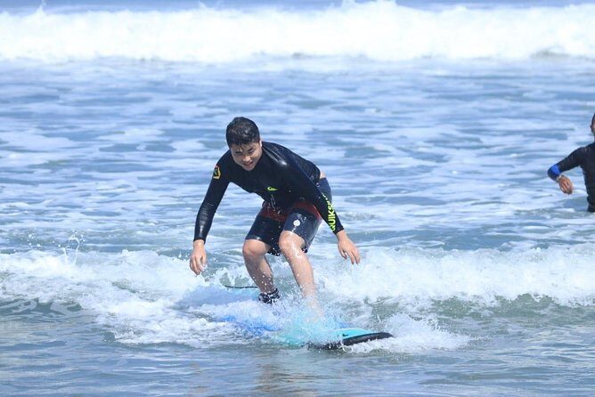 semi private surf lesson for beginners and intermediate at kuta and legian beach - Key Points