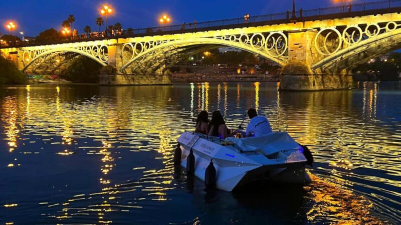 Seville from the River: Electric water taxi ride, TAXI SHIP. - Key Points