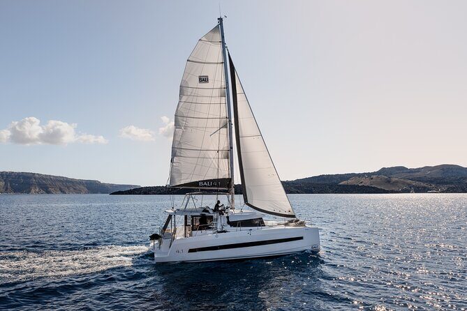 Shared Catamaran Half Day Cruise in Santorini - Frequently Asked Questions