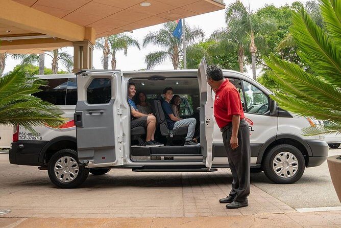 Shared ride Arrival Transfer John Wayne airport to Anaheim hotels - Key Points