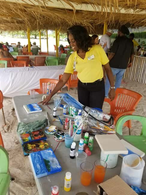 Sip & Paint with lunch on exciting Ffryes Tiki beach Bar - A Closer Look at the Itinerary