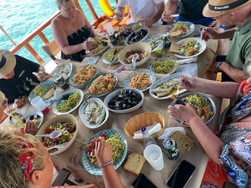 Skiathos: Traditional Boat Cruise with Swim Stops & Lunch - Lunch: A Tasty, Onboard Experience