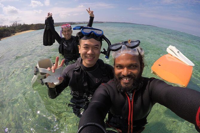 Snorkeling in the Blue Cave areaOkinawa Prefecture: Free feeding & photo images!English and Chinese speaking guide available! - Price, Duration, and Value