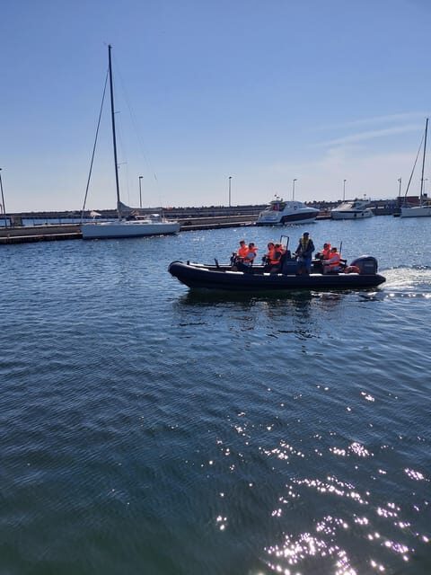 Speed boat at the end of the pier in Sopot. Speed 100 km/h - The Sum Up