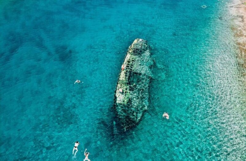 Split: Blue Lagoon, Shipwreck and olta with Food and Drinks - Key Points