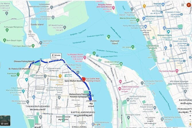 St Francis Church+Chinese Nets+Dutch Palace+Synagogue=Cochin Walk - Key Points