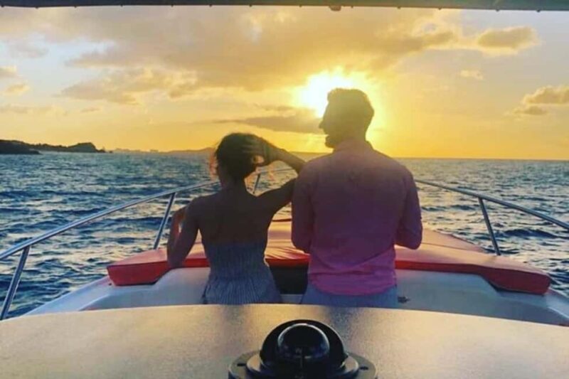 St Maarten: Private Sunset Yacht Cruise with Wine and Cheese - An Authentic Caribbean Sunset on the Water