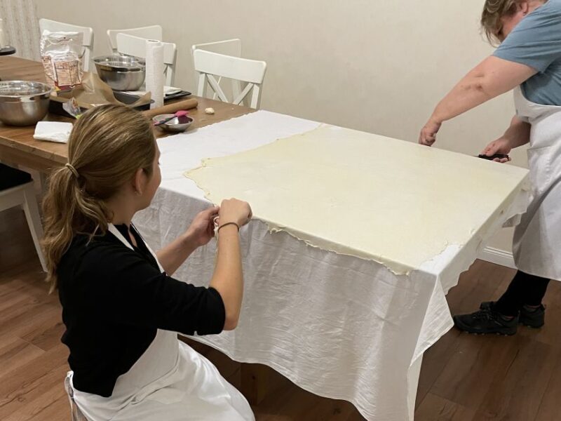 Stretched Strudel Making Class with 2 Different Fillings - Who Would Love This?