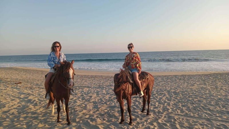 Sunset by Horse on the Beach - An Authentic Horseback Adventure in Oaxaca