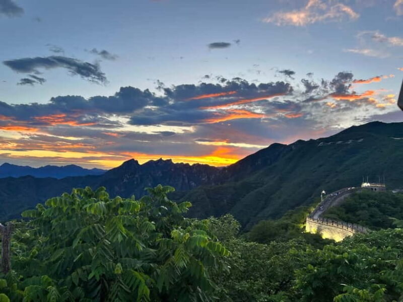 Sunset Glow at Mutianyu Great Wall Night Bus Tour+Ticket - Key Points