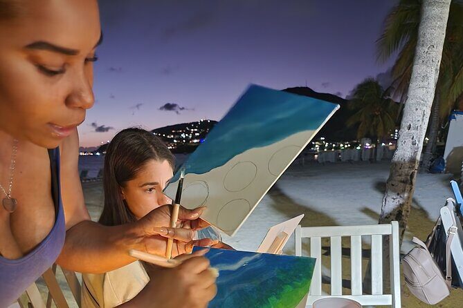 Sunset Painting Class on the Beach from Philipsburg, Sint Maarten - Why Travelers Love It