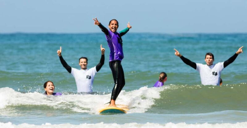 Surf lessons on the mythical site of La Torche - The Surf School’s Certification and Equipment