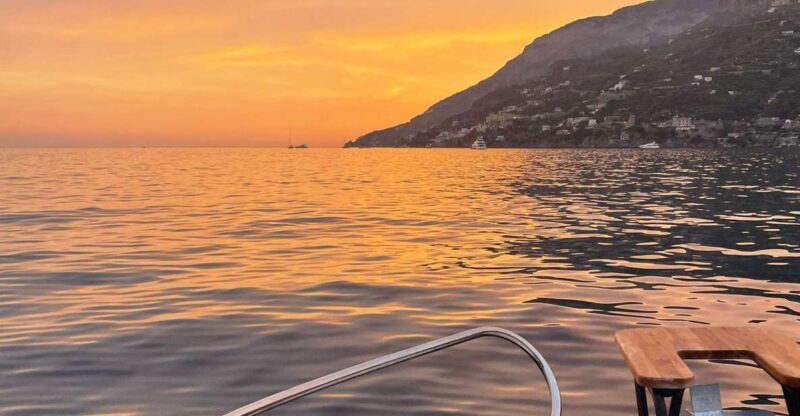 Surprise your other half with a fiery, romantic sunset - The Beauty of the Amalfi Coast Sunset