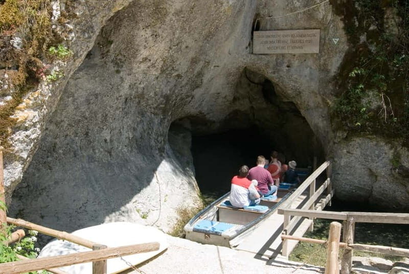 Swabian Jura: Entering the Wimsen Cave by boat - An Inside Look at the Wimsen Cave Tour