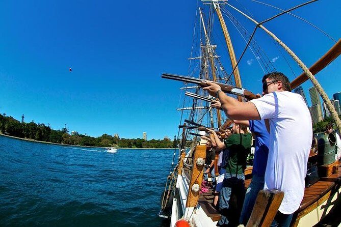 Sydney Harbour Tall Ship Laser Clay Shooting with Mast Climb - Key Points