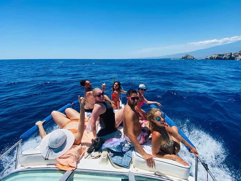 Taormina: Dolphin Search with Sunset Aperitif in Group Boat - The Sum Up