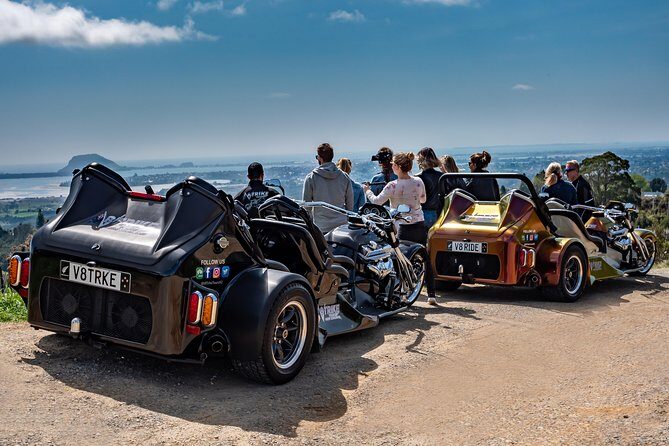 TAURANGA SHORE EXCURSION: Epic 25 min V8 Trike tour of Mt Maunganui & Tauranga - An Introduction to V8 Trike Tours