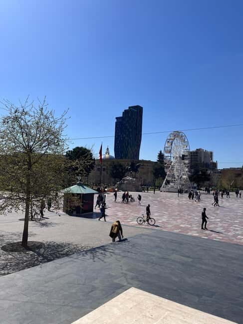 Tirana:Walking Tour with Arena Kombëtare Stadium VIP Sky Box - Mother Teresa Square