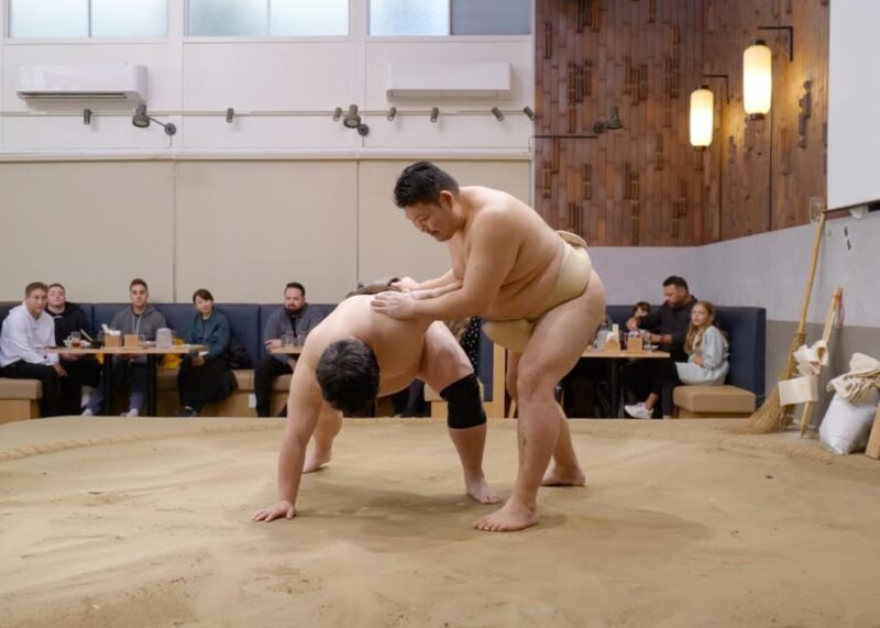 Tokyo: Challenge Sumo Wrestlers and Enjoy Meal - Authenticity, Fun, and Learning