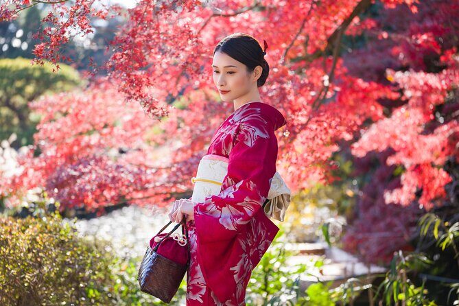 Tokyo Shinjuku Gyoen Premium Silk Kimono Rental with Dressing - Key Points