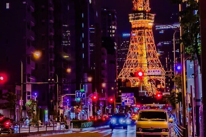 Tokyo Twilight Expedition Car Tour  Nighttime City Cruise! - Key Points