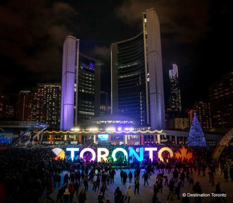 Toronto: Guided City Sightseeing Festive Lights Bus Tour - Key Points