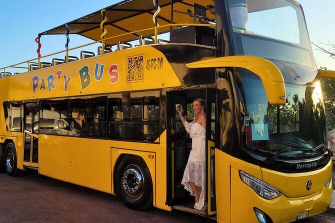 Transfers on Party Bus from Costa Mujeres to Cancun - Key Points