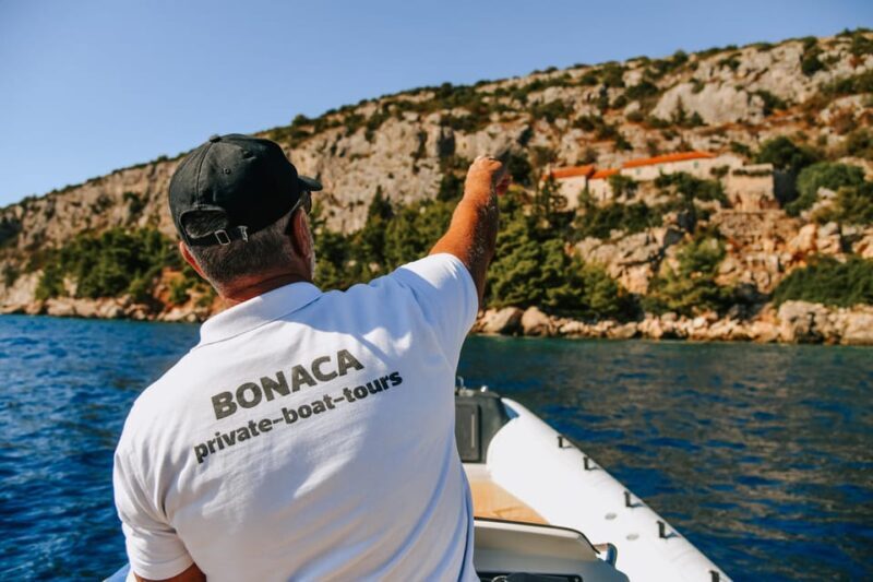 Trogir, Blue Lagoon and olta (shipwreck) Private Boat Tour - Key Points