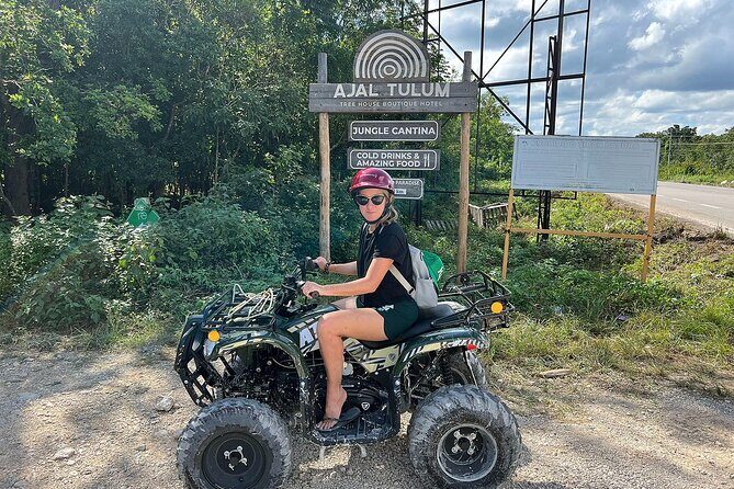 Tulum Area Guided ATV/Scooter Tour 2 Cenotes Snorkel/Swim + Jungle Cantina Lunch - Key Points