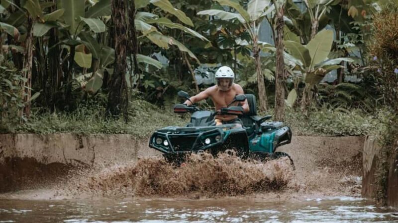 Ubud: Jungle ATV Adventure Waterfall Gorilla Cave and Lunch - Key Points
