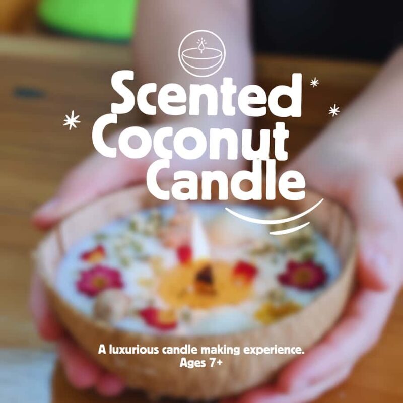 Ubud: Scented Coconut Candle: Sacred Coconut Shell - Key Points