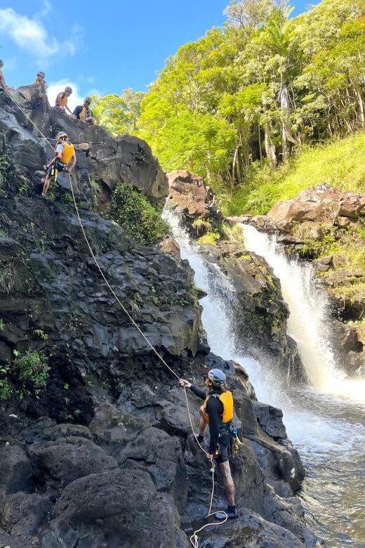 Umauma Triple-Tier Waterfall Rappel and River Tour - Key Points