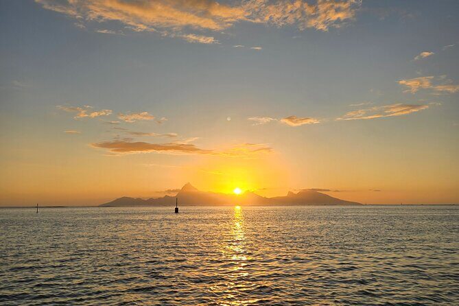 Unforgettable sunset against Moorea - Authentic Traveler Insights