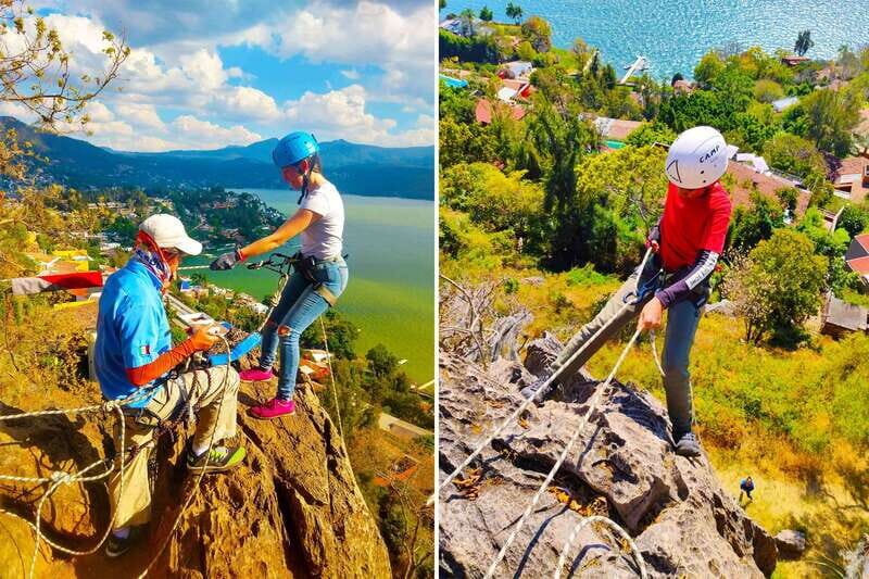 Valle de Bravo: Rappel over a viewpoint - Authentic Views & Genuine Experiences