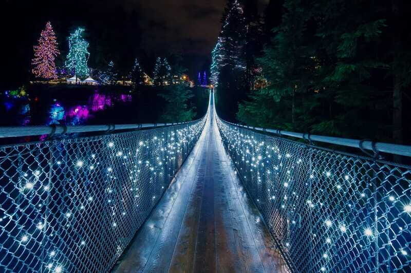 Vancouver and Capilano Suspension Bridge Canyon Lights - The Main Event: Capilano Suspension Bridge and Canyon Lights
