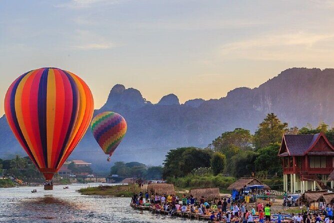 Vang Vieng Hot Air Balloon Experience and Longtail Boat - Key Points