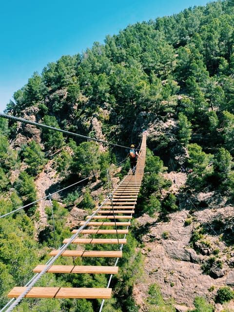 Via ferrata in Enguera with an 80-meter bridge - The Sum Up