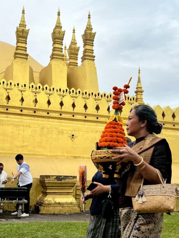 Vientiane: Full-Day Sacred Blessings and Temples Tour - The Majestic Pha That Luang
