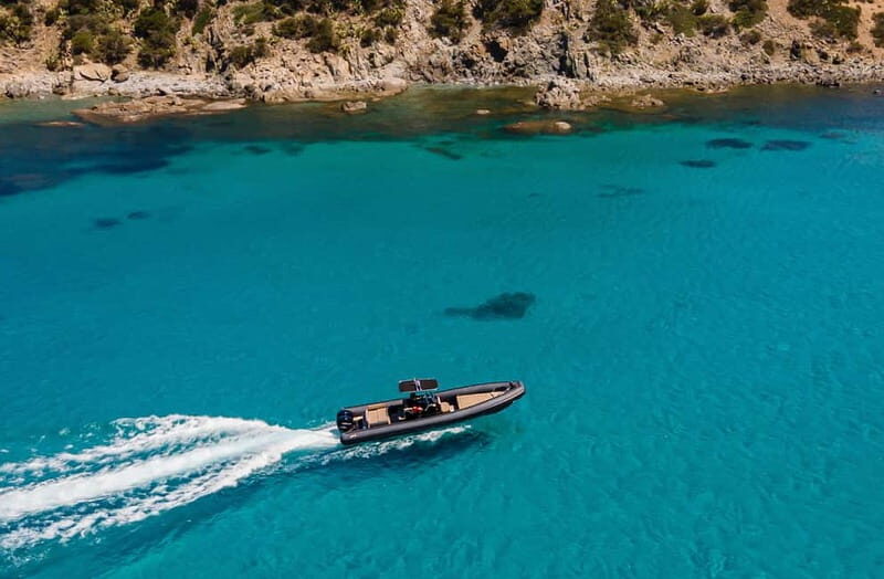 Villasimius: maxi RIB tour, 3 swim stops and snorkeling - Key Points