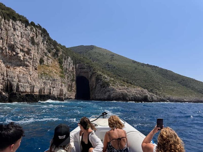 Vlore: Sazan Island, Haxhi Ali Cave & Karaburun by Speedboat - Beach Break at Dhimkusht