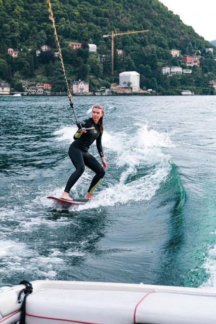 Wakeboard + Wakesurf experience private boat on Lake Como - Key Points