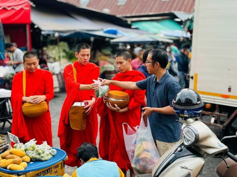 Walk With Monks Collecting Alms - The Value of This Cultural Encounter