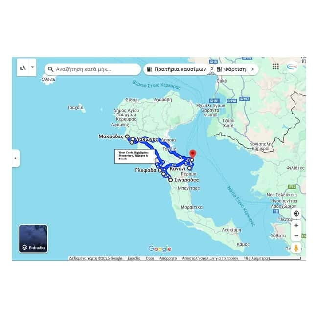 West Corfu Highlights Trip Villages & Beach - Key Points