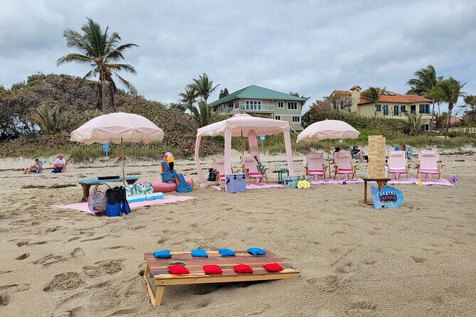 West Palm Beach Day: Cabana, Beach Chairs, Yeti, JBL, Towels + - The Value of a Fully Equipped Beach Day
