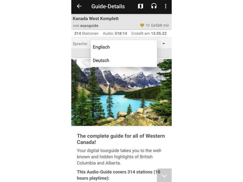 Western Canada Self-Driving Audio Guide English and German - The Sum Up