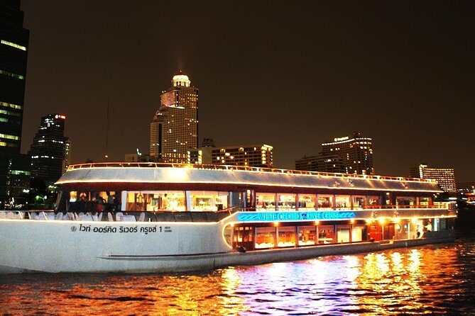 White Orchid Dinner Cruise at Bangkok with Pickup & Live Music - Frequently Asked Questions