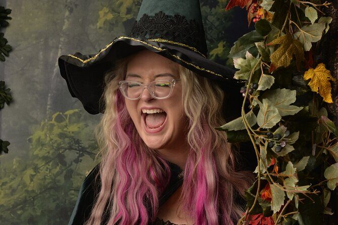 Witch Costume Photo Shoot - Olde Salem Village theatrical set - The Experience in Detail