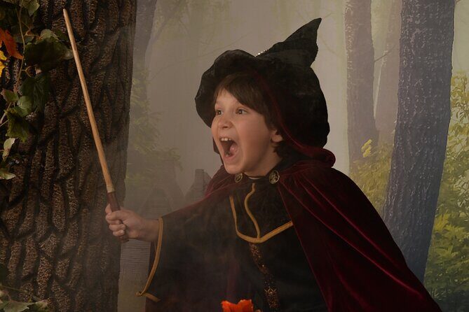 Witch Costume Photo Shoot - Olde Salem Village theatrical set - The Sum Up