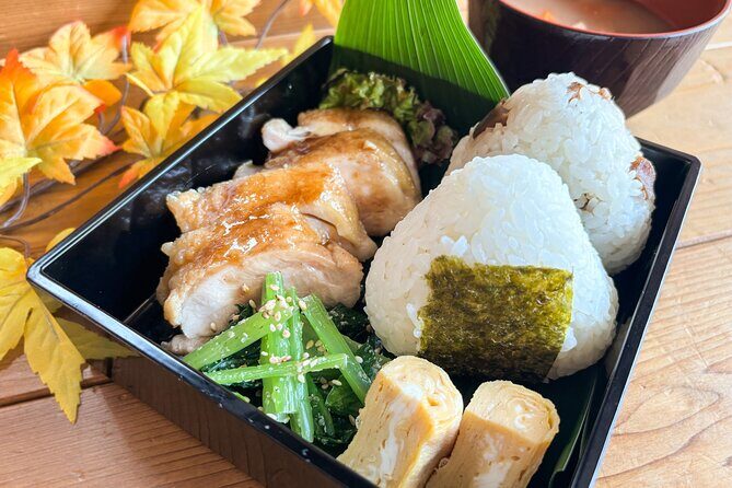 World Famous Dish Teriyaki Chicken Bento with Onigiri - Key Points